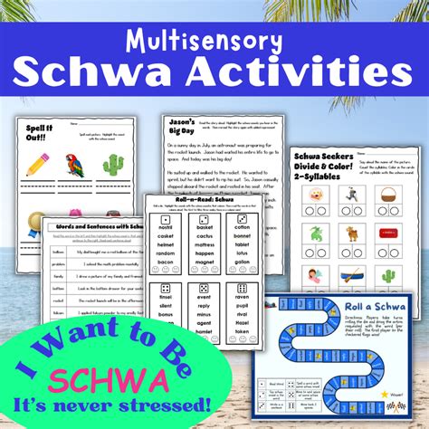 Schwa Activities And Worksheets W Multisensory Spelling And Reading Orton Gillingham Mama