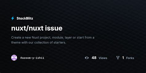 nuxt nuxt issue stackblitz