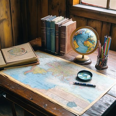 Geographythemevectorbackground Premium Ai Generated Image