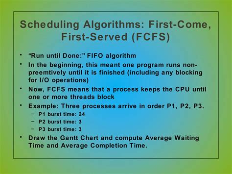 Operating Systems Process Scheduling Algorithms Ppt