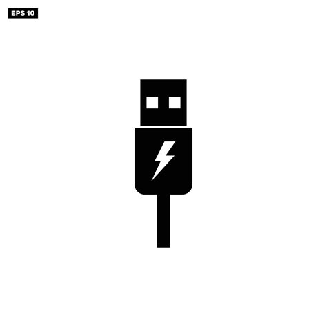 Usb Charge Icon Symbol Flat Vector Illustration For Graphic And Web Design Template
