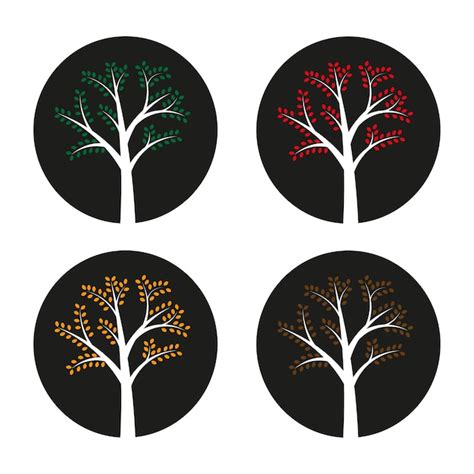 Premium Vector Tree In Circle Organic Concept Vector Illustration