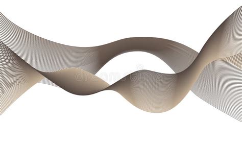 Wave Lines Vector Art Abstract Illustration Curved Blend Lines Stock