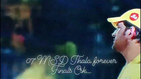 Ready For Finals Thala 07 Msd ️ Youtube