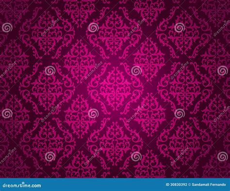 Purple Damask Pattern Background Vector Illustration Cartoondealer