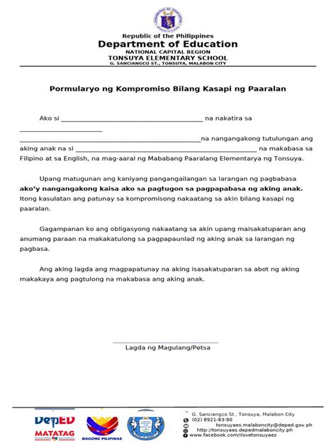 Commitment Form For Stakeholder Pdf