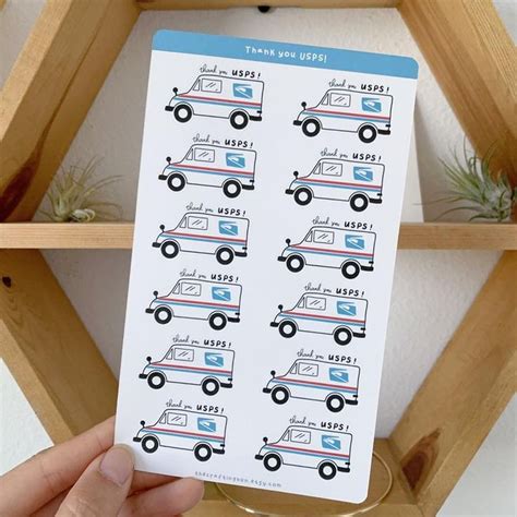 Thank You Usps Sticker Sheets Business Stickers Business Etsy