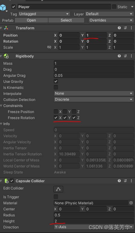 【unity】 实现角色移动、视角旋转以及跳跃 unity3d人物移动代码 csdn博客