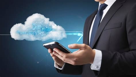 Premium Photo Cloud Computing Technology Connectivity Concept Businessman Using Mobile Phone