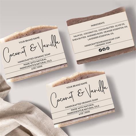 Soap Label Template Printable Soap Label Template Soap Label Etsy Canada