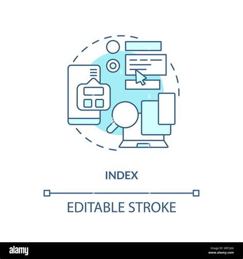 Customizable Index Blue Linear Icon Concept Stock Vector Image And Art