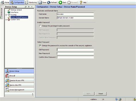 pix asa 7 x ssh telnet on the inside and outside interface