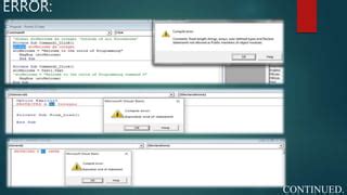 Variable Scope Ppt In Vb PPT