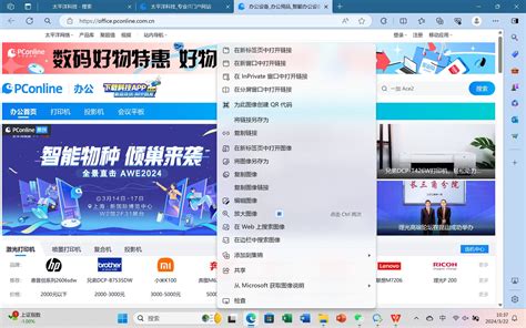 微软edge浏览器新功能：支持放大显示网页图片 用户 按钮 选项