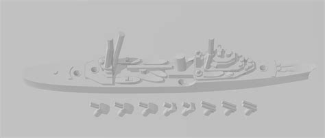 Katori Ijn Japanese Navy Rotating Turret Wargaming Naval Min