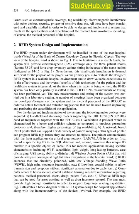A Uhf Radio Frequency Identification Rfid System For Healthcare