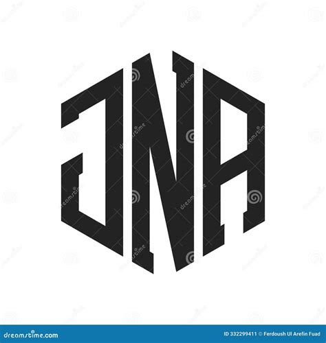 Jna Logo Design Initial Letter Jna Monogram Logo Using Hexagon Shape Stock Illustration