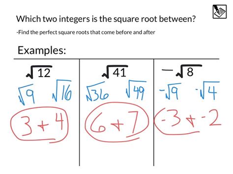 estimating square roots worksheets