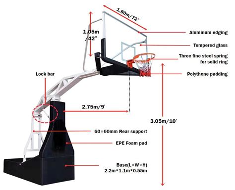 Manual Hydraulic Basketball Hoop Sport Facilities