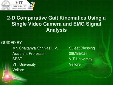 Ppt 2 D Comparative Gait Kinematics Using A Single Video Camera And
