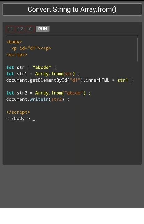 Convert String To Array Form Javascript Youtube