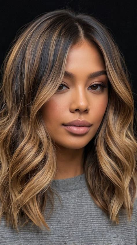 Transform Your Look With Caramel Balayage Long Bob Lob Haircuts With Balayage 🌺 Brunette Hair