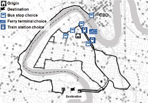 Example Of Choice Set Generation Cbd 5 Central Business District Download Scientific Diagram