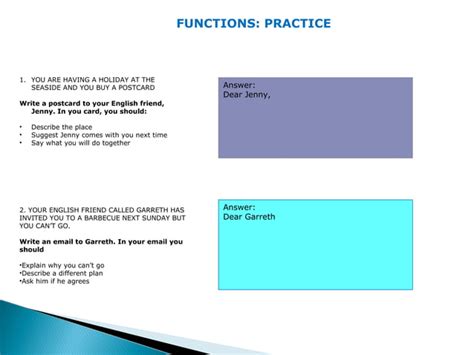 Writing Part 1 Functions Ppt