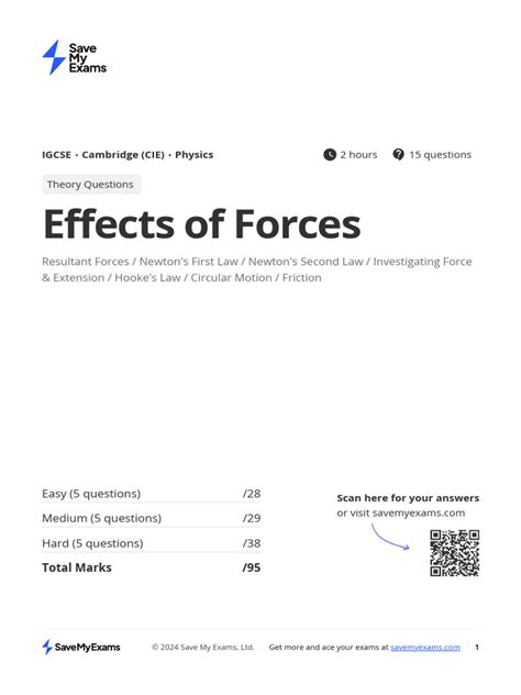 Force Theory Igcse Pdf Force Acceleration