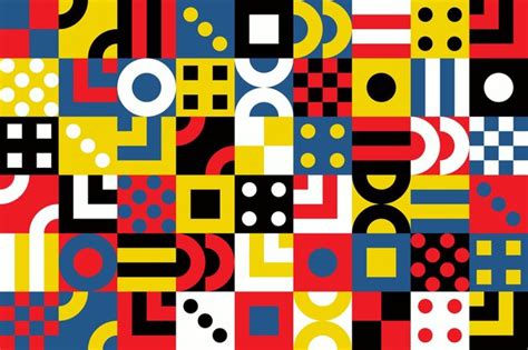 Premium Vector Colorful Geometric Shape Mosaic Pattern Background