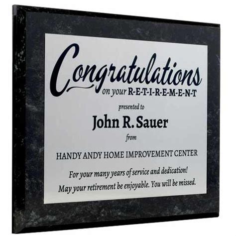 Custom Retirement Plaques For Coworkers