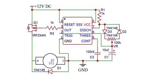 Pwm Controller For Dc Motor Using 555 Timer Ic Circuit Diagram