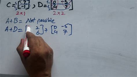 Addition And Subtraction Of Matrices O A Levels Matric F Sc Youtube
