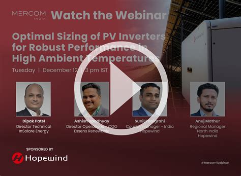 Optimal Sizing Of Pv Inverters For Robust Performance In High Ambient