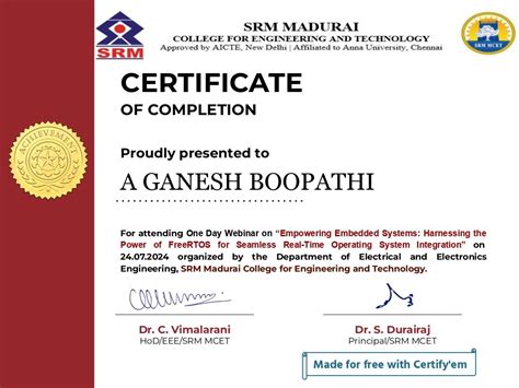 ganesh boopathi a on linkedin embeddedsystems freertos webinar