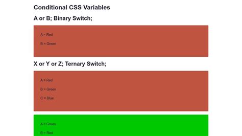 Conditional Css Variables