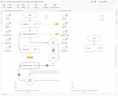 Process Chart Tab 来也科技流程创造者（automation Creator）
