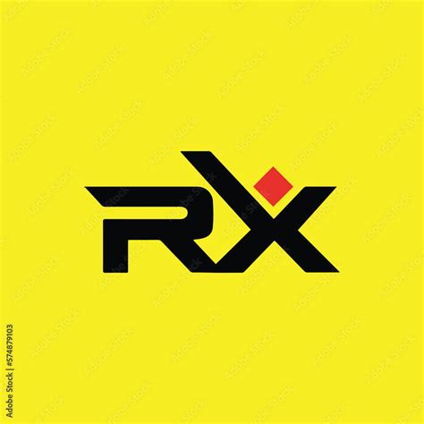 Rx Logo Design Vector Stock Vector Adobe Stock
