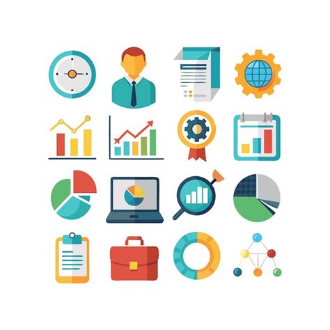 Business Or Organisation Management Icon Set Premium Ai Generated Vector
