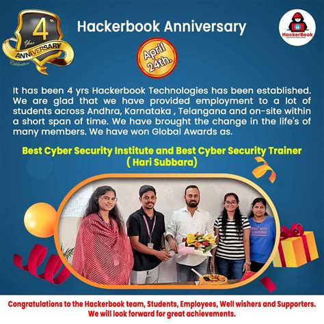anvesh anu on linkedin hackerbook anniversary 🎉 april 24th it has