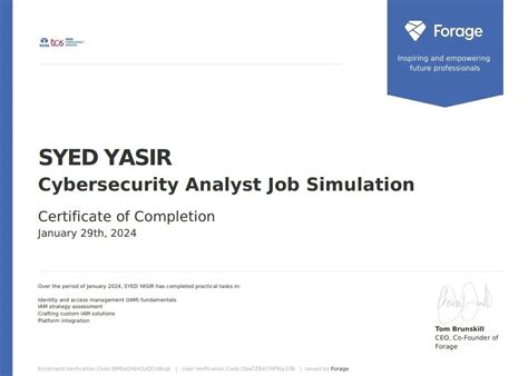 Syed Yasir Ali On Linkedin I Just Completed Tata Consultancy Services S Cybersecurity Analyst On