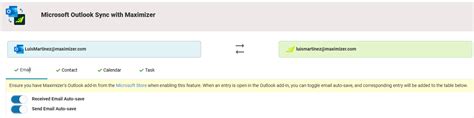 Microsoft Outlook Sync Integration Installation Maximizer