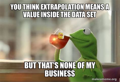 You Think Extrapolation Means A Value Inside The Data Set But Thats