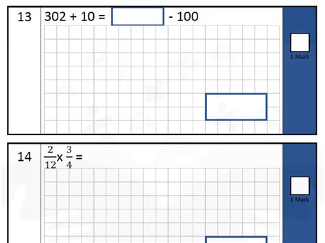 Key Stage 2 Sats Arithmetic Mock Paper Teaching Resources