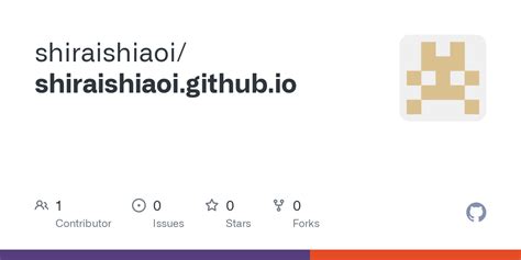 GitHub Shiraishiaoi Shiraishiaoi Github Io