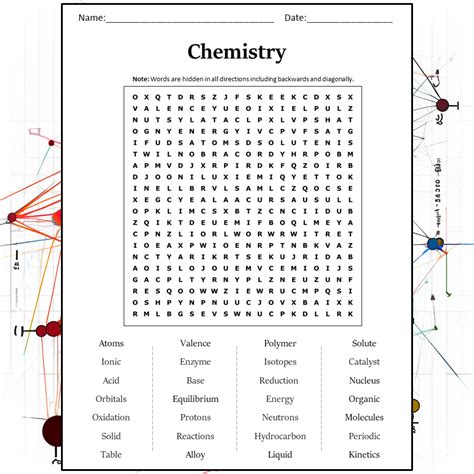 Chemistry Word Search Puzzle Worksheet Activity Pdf Printablebazaar Worksheets Library