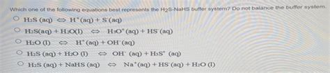 Solved Which One Of The Following Equations Best Represents