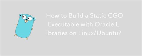 如何在 linux ubuntu 上使用 oracle 函式庫建置靜態 cgo 可執行檔？ golang php中文網