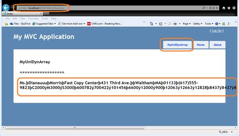 U2 Using Unidynarray On Mvc View Page Stack Overflow