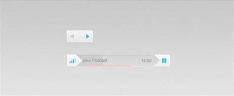 Clean Audio Controls Interface PSD Free Vector FreeImages